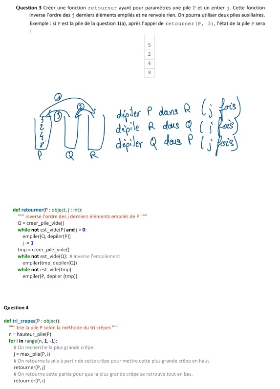 Corrigé exercice type BAC - NSI Terminale